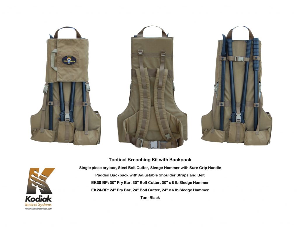 Tactical Breaching Kit Back Pack - KODIAK TACTICAL SYSTEMS